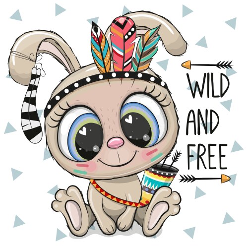 Cartoon teddy rabbit - funny characters Royalty Free Vector