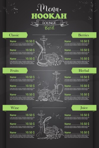 Color menu design Royalty Free Vector Image - VectorStock