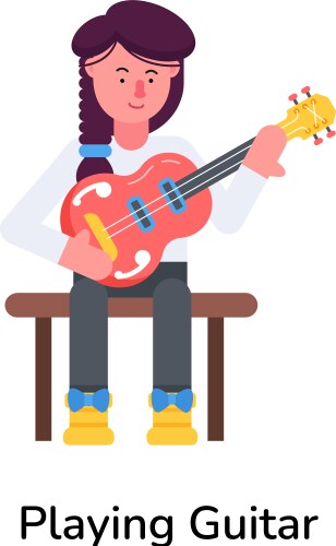 Playing guitar Royalty Free Vector Image - VectorStock