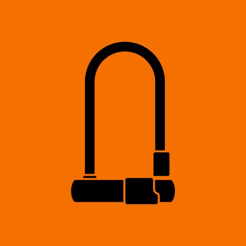 Bike lock icon Royalty Free Vector Image - VectorStock