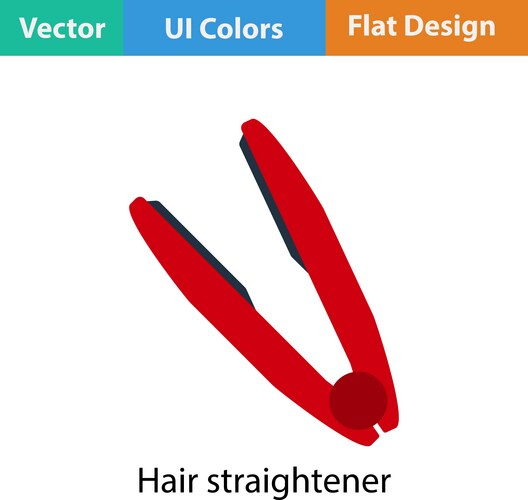 Iron hair straightener icon cartoon Royalty Free Vector