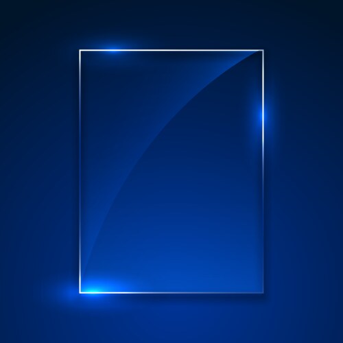 Shiny and clean glass frame texture background Vector Image