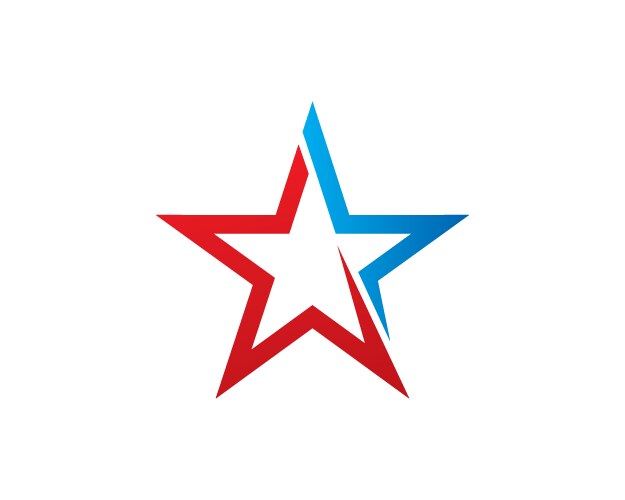 Color star logo icon design Royalty Free Vector Image