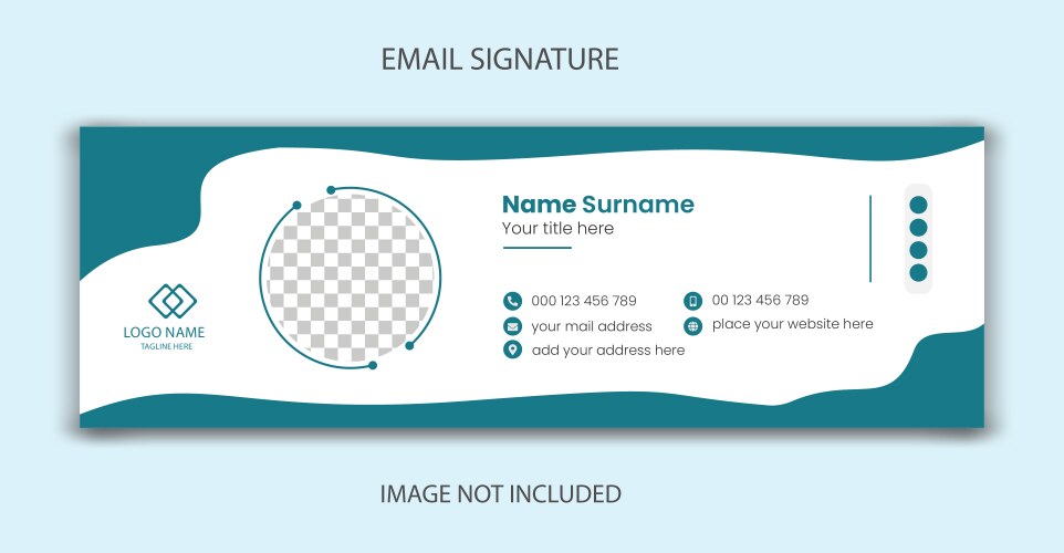 Email signature template or cover banner design Vector Image