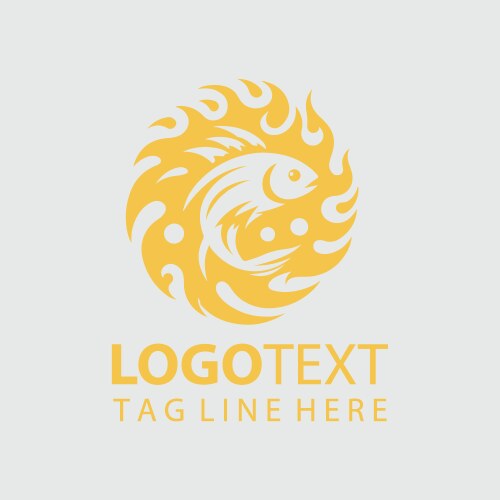 Fire fish logo Royalty Free Vector Image - VectorStock