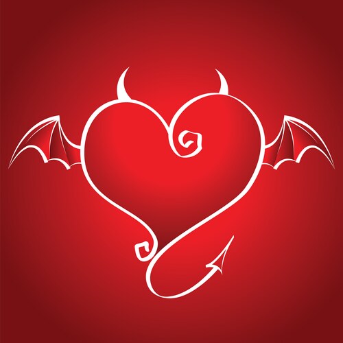 Anatomical heart with wings Royalty Free Vector Image