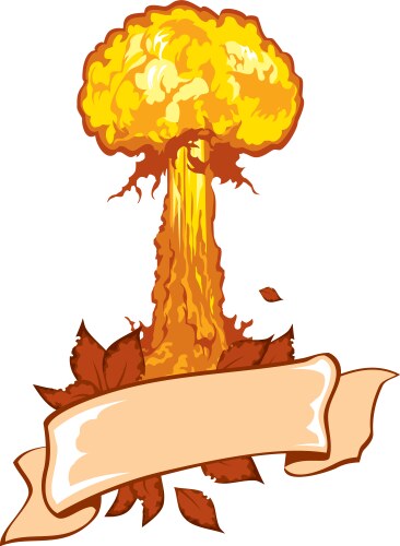 Cross section of nuclear shelter explosion Vector Image