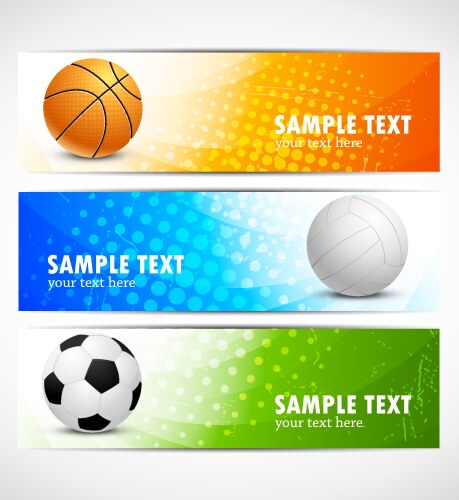 Set of football banners Royalty Free Vector Image