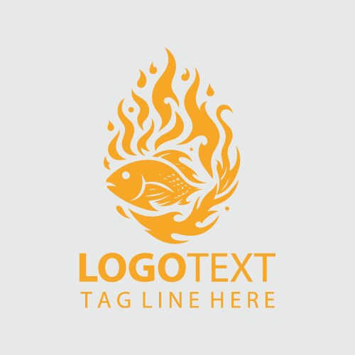 Fire fish logo Royalty Free Vector Image - VectorStock