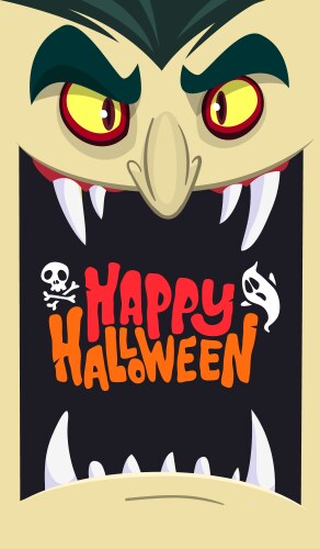 Funny cartoon vampire character design with big Vector Image