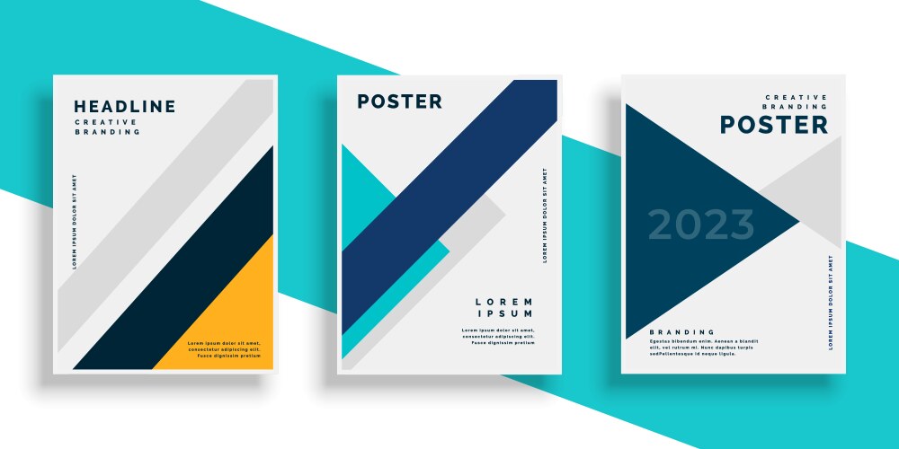 Abstract gradient modern geometric flyer Vector Image