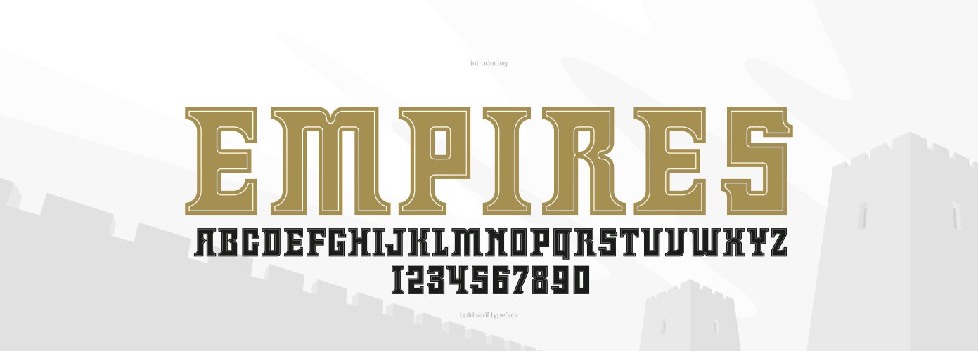 Classic style serif display font for logos and Vector Image