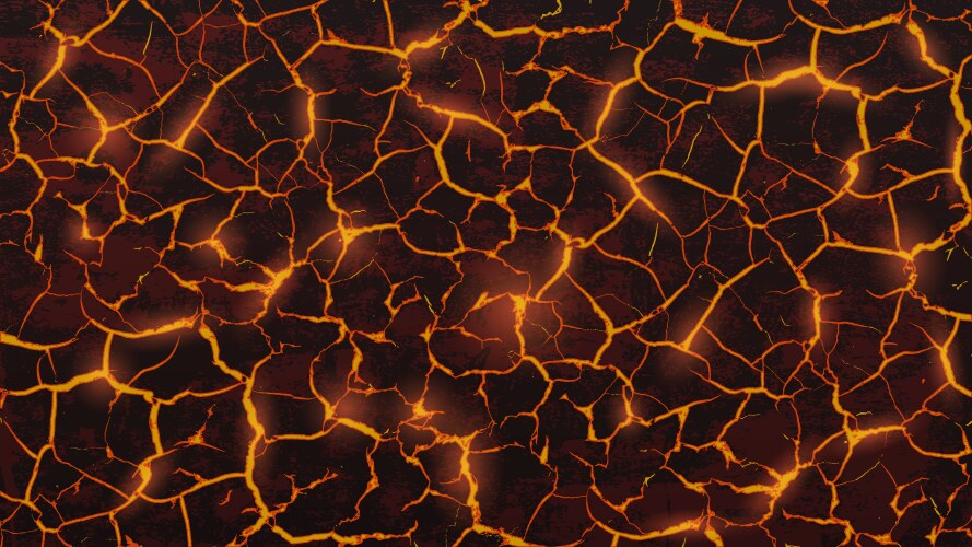 Molten metal or lava effect on transparent Vector Image