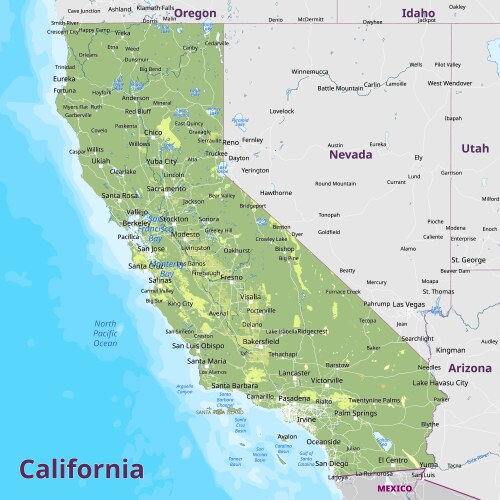 Outline of California Map Vector Images (over 2,200)
