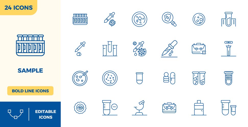 24 Pixel Line Icons - Data & Analysis – Royalty-Free Vector | VectorStock