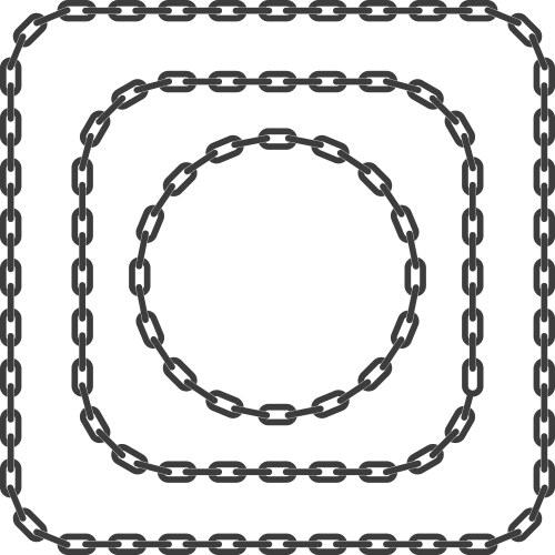 Black round chain Royalty Free Vector Image - VectorStock