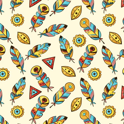 Hand drawn boho pattern design Royalty Free Vector Image