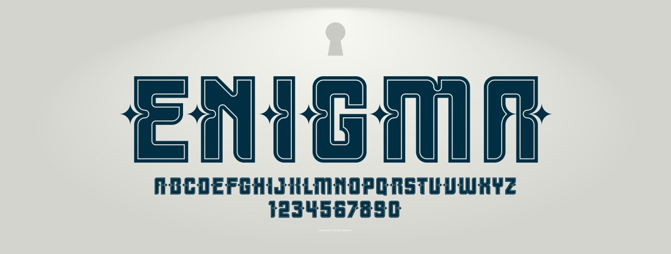 Display bold and strong font for emblems and Vector Image