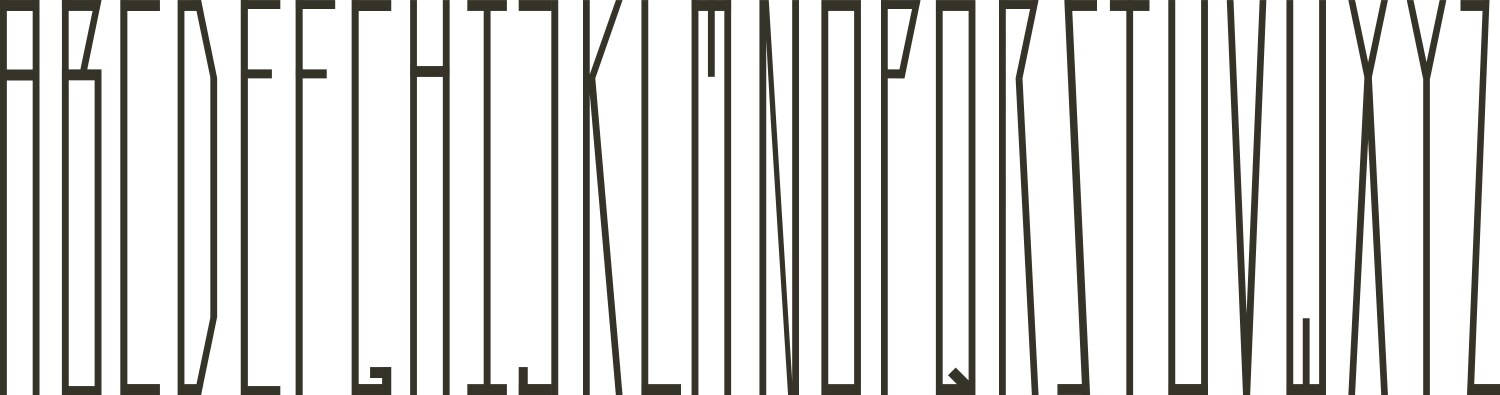 Innovative minimalist typeface thin sans serif Vector Image