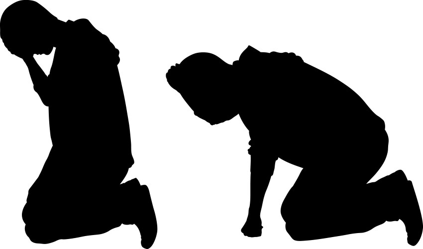 Crouching sad man Royalty Free Vector Image - VectorStock