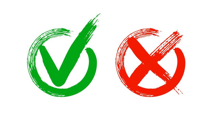 Green Check Red X Vector Images (over 1,800)