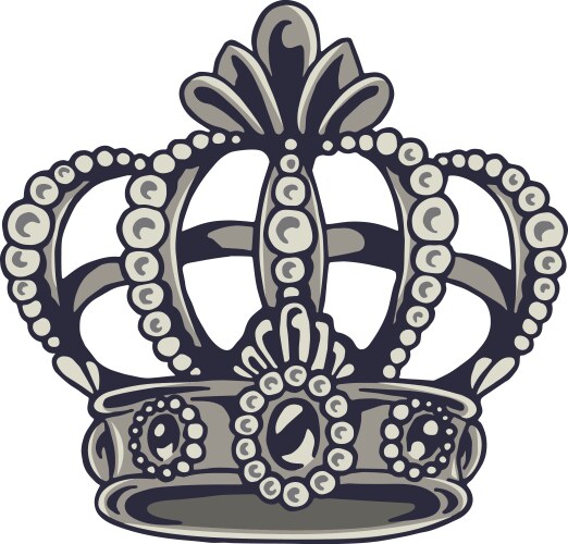 Crown hand-drawn Royalty Free Vector Image - VectorStock