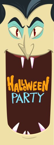 Funny cartoon vampire character design with big Vector Image