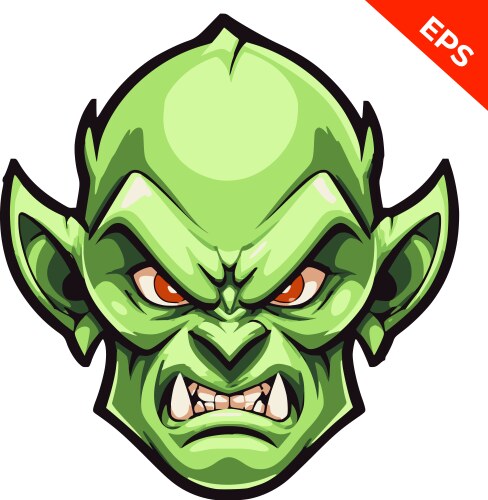 Color of frankenstein head Royalty Free Vector Image