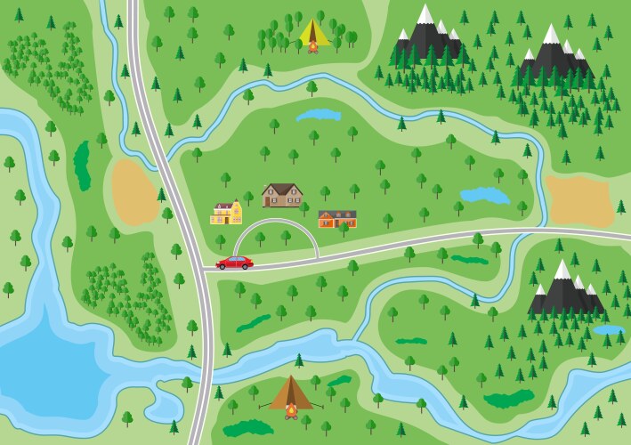 Map of suburb Royalty Free Vector Image - VectorStock