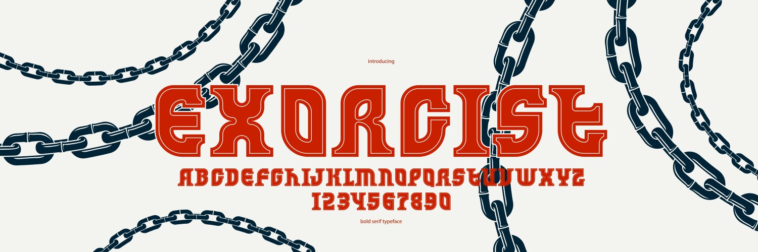 Classic style serif display font for logos Vector Image