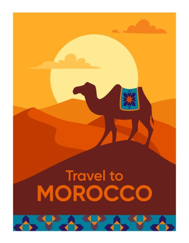 Poster Morocco Travel Vector Images (over 360)