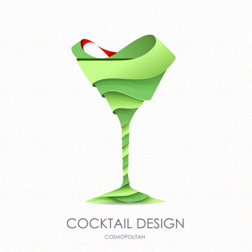 3d cocktail design Royalty Free Vector Image - VectorStock
