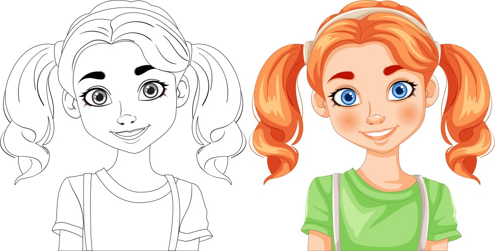 Girl having running nose Royalty Free Vector Image