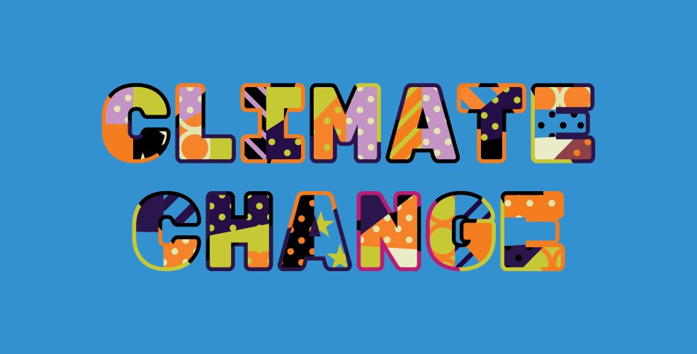 Climate change and nature forces word concepts Vector Image