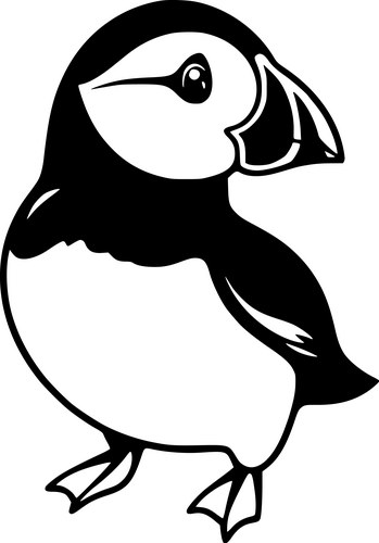 Cartoon puffin animal Vector Images & Graphics for Commercial Use ...