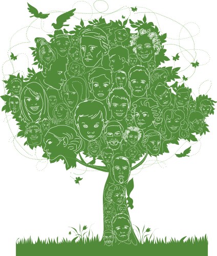 Family Tree Faces Vector Images (over 880)