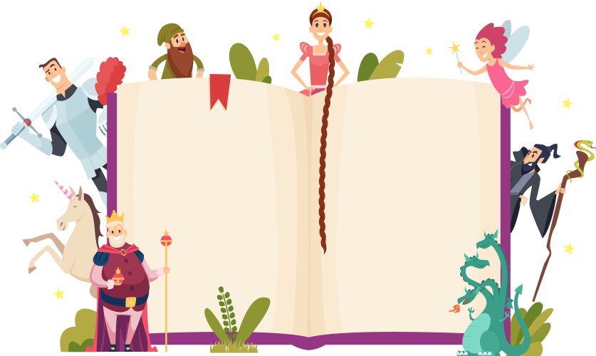 Fairy tale background with castle majestic Vector Image