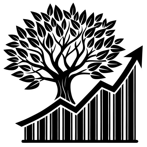 Financial growth symbol design for online Vector Image