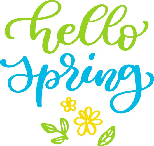 Bright hello summer lettering with sun and sea Vector Image