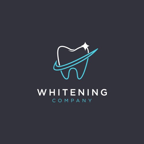 Check mark and shinning teeth logo icon template Vector Image