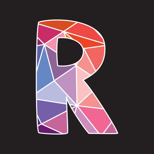 Poly Pastel Alphabet Vector Images (34)