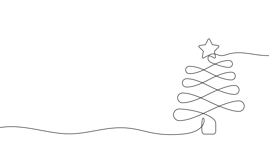 One Line Drawing Christmas Vector Images (over 2,900)