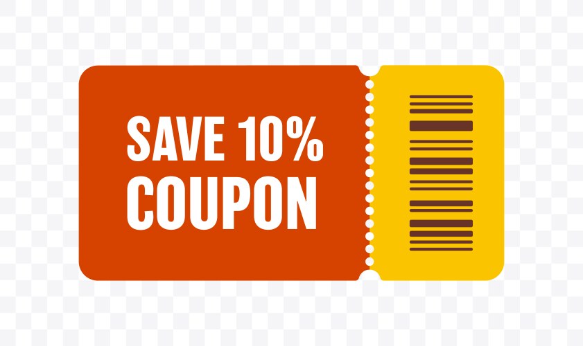 Discount coupon template isolated Royalty Free Vector Image