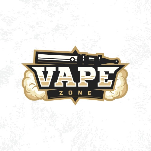 Modern professional logo emblem vape shop Vector Image