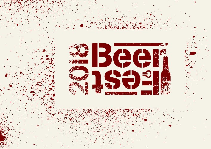 Beer fest calligraphy Royalty Free Vector Image