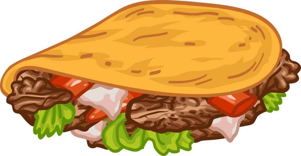 Birria tacos drawing line sketch art retro vintage