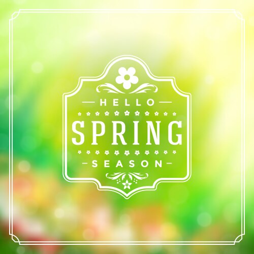 Spring badge typographic design greeting Vector Image