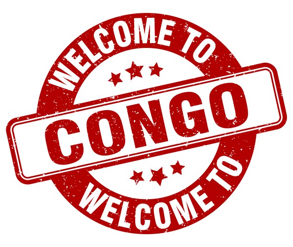 Welcome to congo stamp congo round sign Royalty Free Vector
