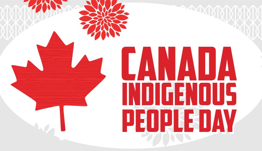 Canada national indigenous peoples day Royalty Free Vector