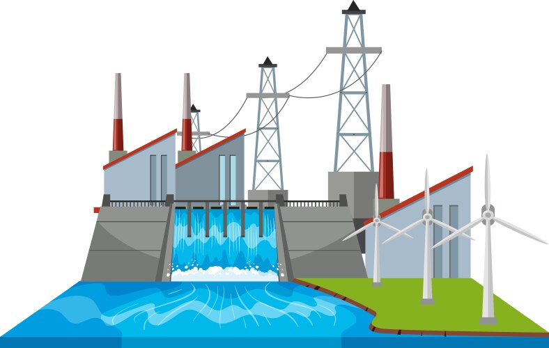 Dam drawing Vector Images & Graphics for Commercial Use | VectorStock